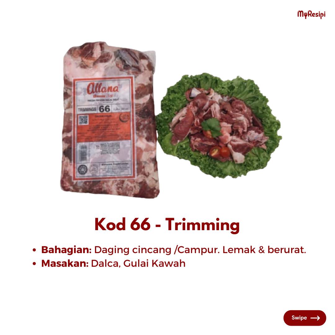 Senarai Nombor Kod Daging Allana Serta Cara Masakan Dan Bahagian Daging Allana