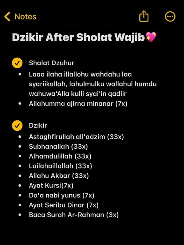 Panduan Dan Senarai Zikir Selepas Solat Setiap Waktu