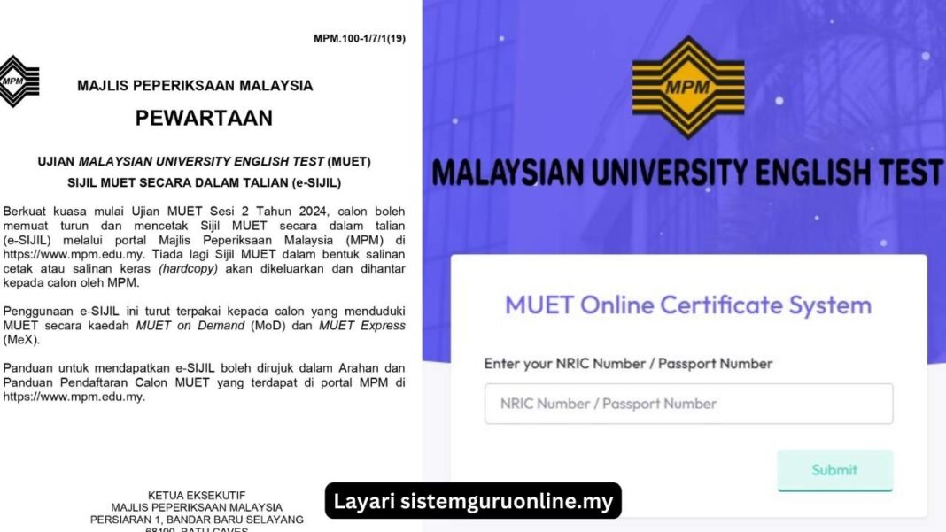 Cara Download ESijil MUET Dan Soalan FAQs MUET