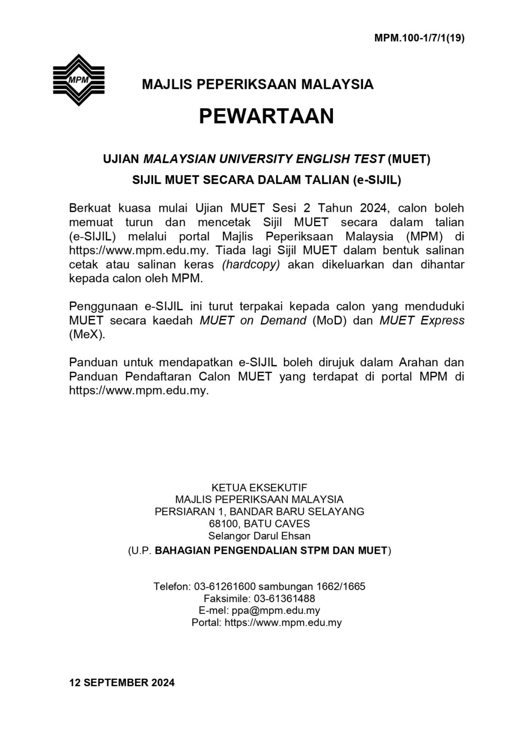 Cara Download ESijil MUET Dan Soalan FAQs MUET