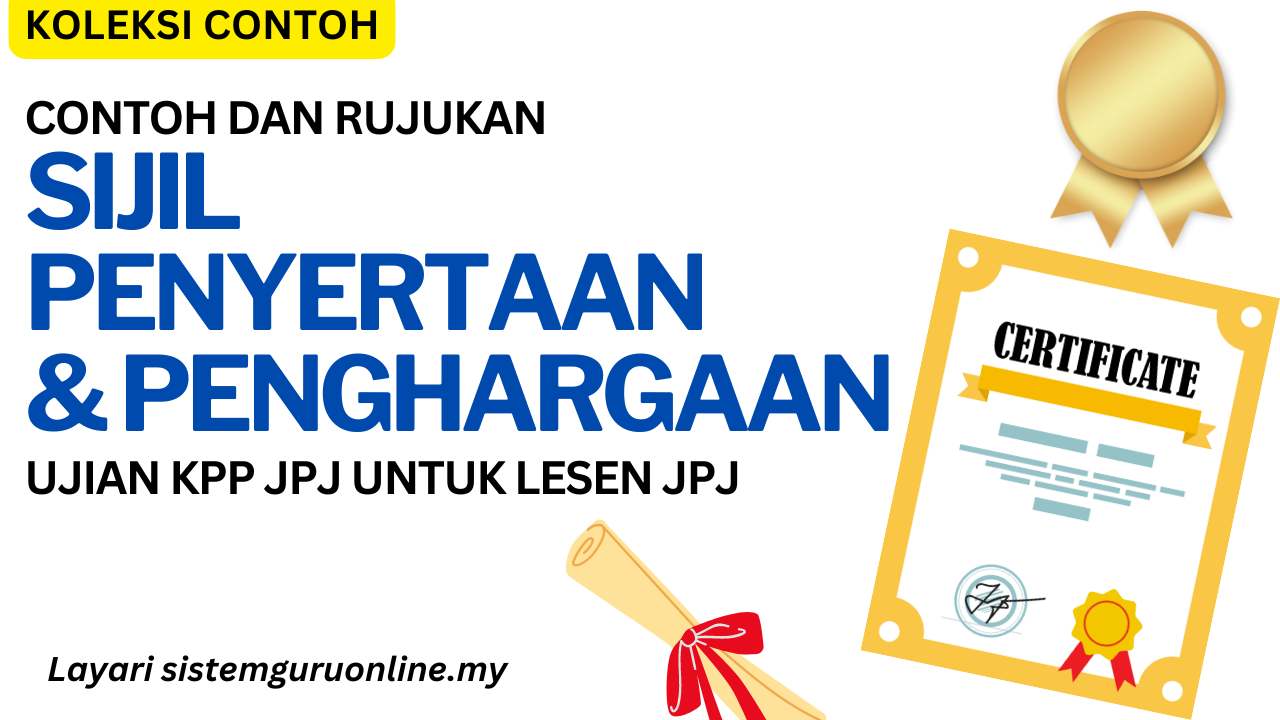 Contoh Sijil Penyertaan Program Dan Penghargaan Serta Download Template ...