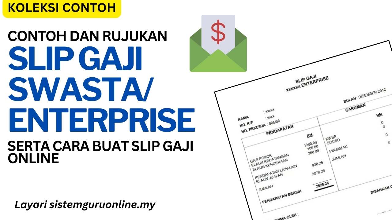 Contoh Slip Gaji Swasta, Template Slip Gaji Dan Cara Buat Slip Gaji Online
