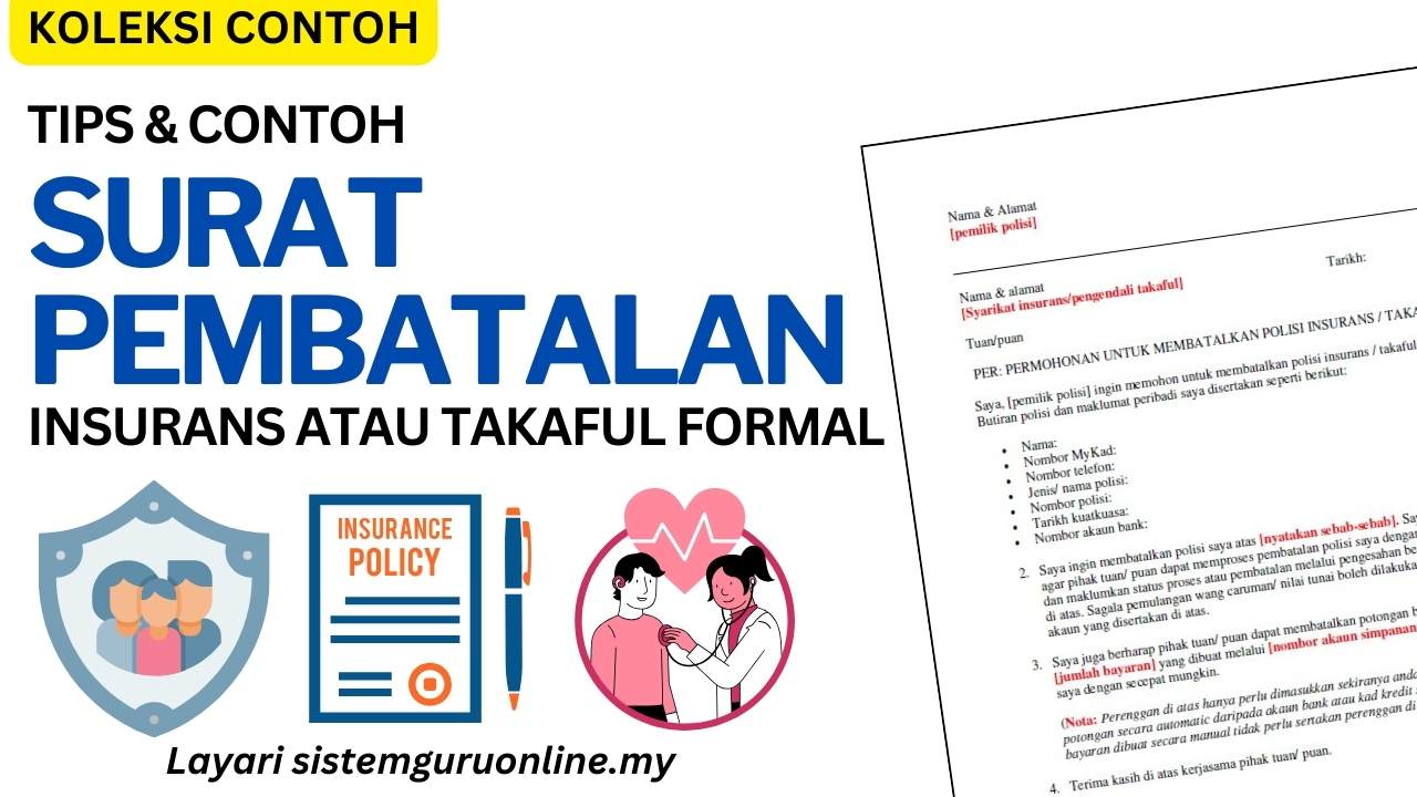 Contoh Surat Pembatalan Insurans Atau Takaful Serta Cara Batal Insurans ...