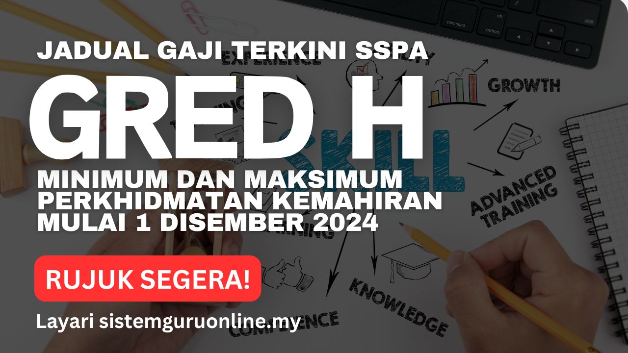 Jadual Gaji Gred H SSPA Terkini Minimum Dan Maksimum Perkhidmatan ...