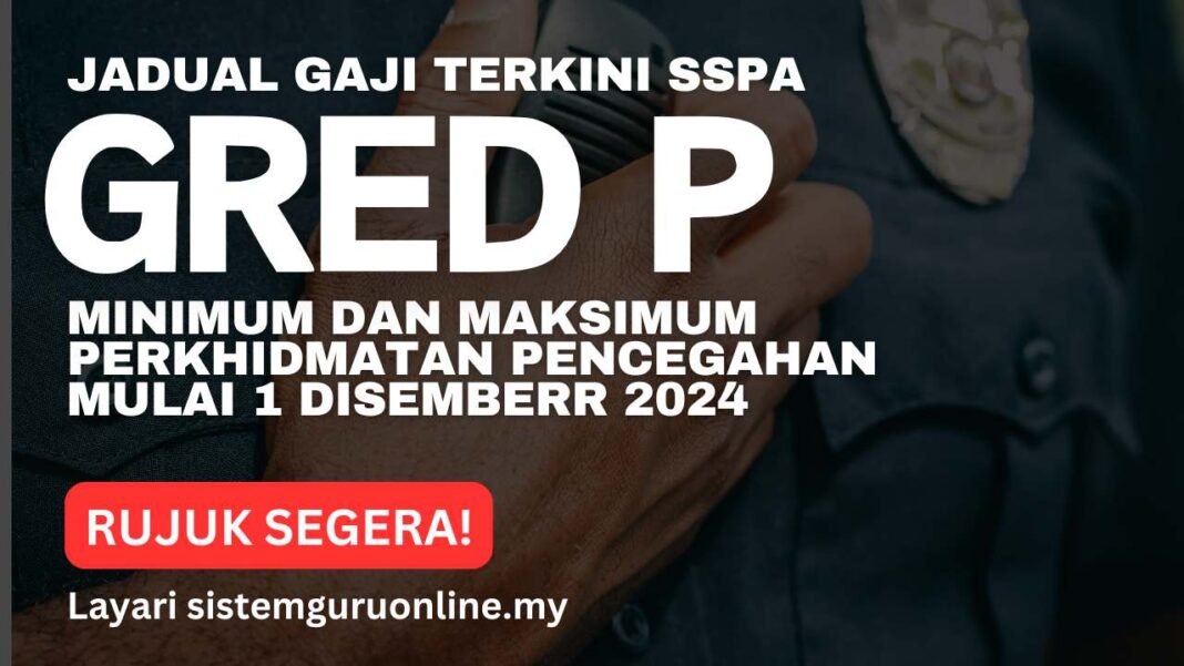 Jadual Gaji Gred P SSPA Terkini Minimum Dan Maksimum Perkhidmatan ...