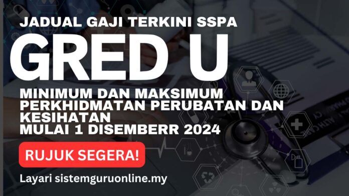 Jadual Gaji Gred U SSPA Terkini Minimum Dan Maksimum Perkhidmatan ...