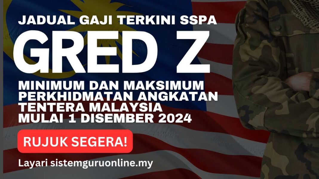 Jadual Gaji Gred Z SSPA Terkini Minimum Dan Maksimum Perkhidmatan ...