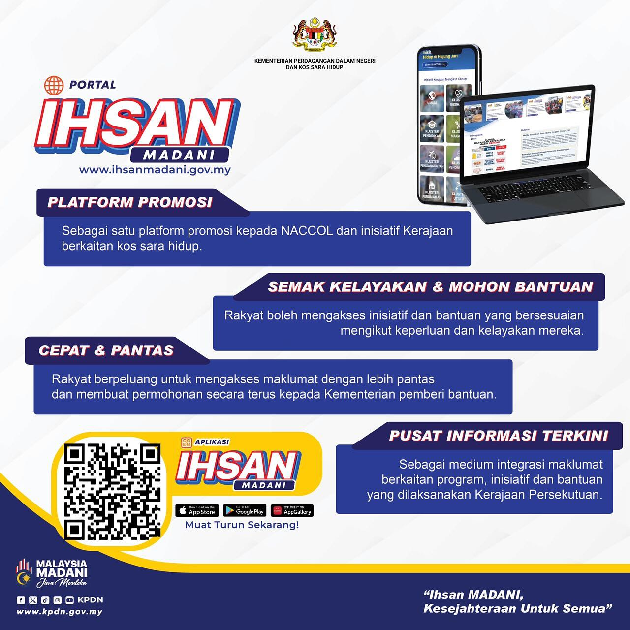 Panduan Portal Ihsan Madani Laman Semak Bantuan Rakyat Malaysia