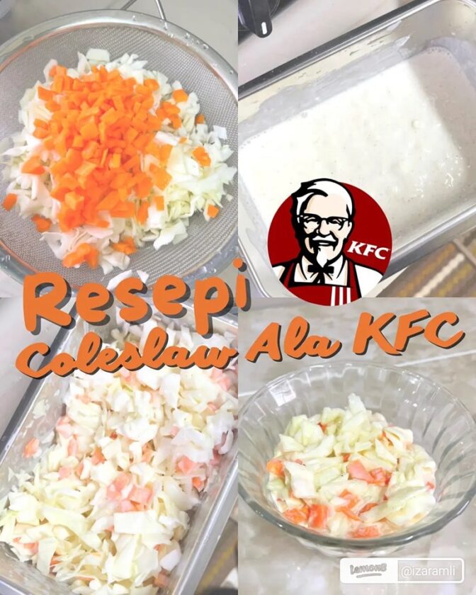 Resepi Coleslaw Ala KFC Mudah Dan Sedap