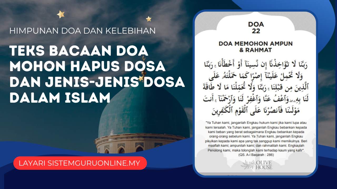 Teks Bacaan Doa Mohon Hapus Dosa Dan Jenis-Jenis Dosa Dalam Islam
