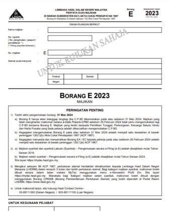 Tutorial Cara Isi Borang E LHDN Dan KWSP Online