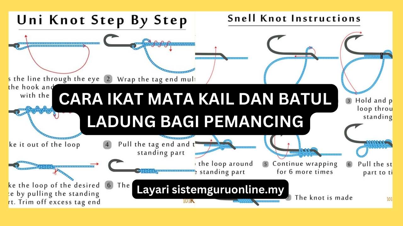 3 Cara Ikat Mata Kail Dan Batul Ladung Bagi Pemancing