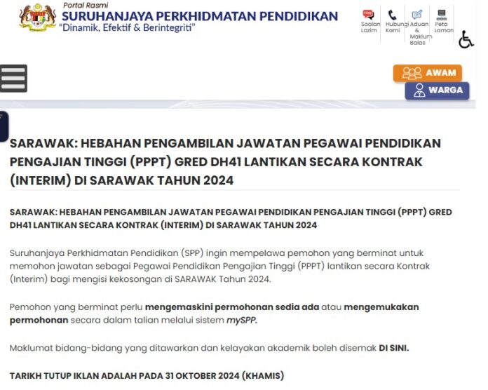 Pengambilan Jawatan SPP Oktober 2024