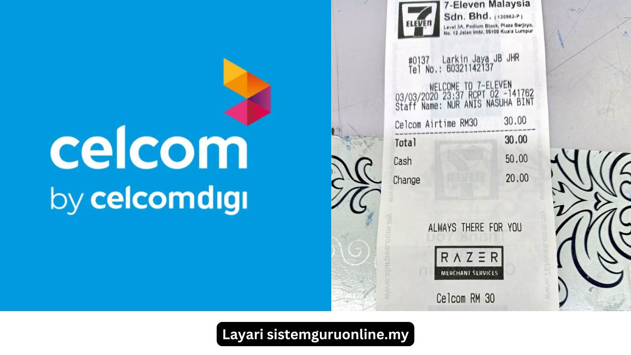 Panduan Cara Topup Celcom SMS, Kad Dan Pin Code