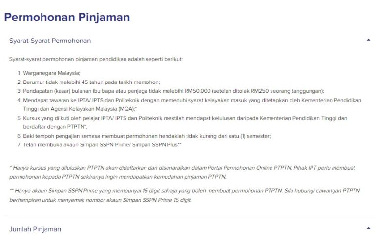 Panduan Dan Cara Memohon PTPTN Online