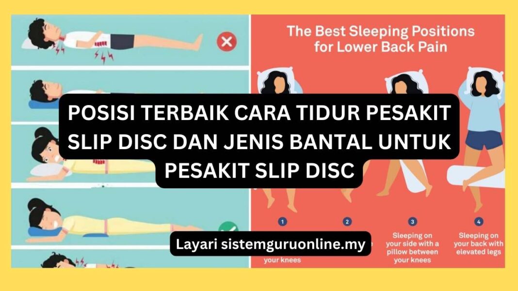 Posisi Terbaik Cara Tidur Pesakit Slip Disc Dan Jenis Bantal Untuk ...