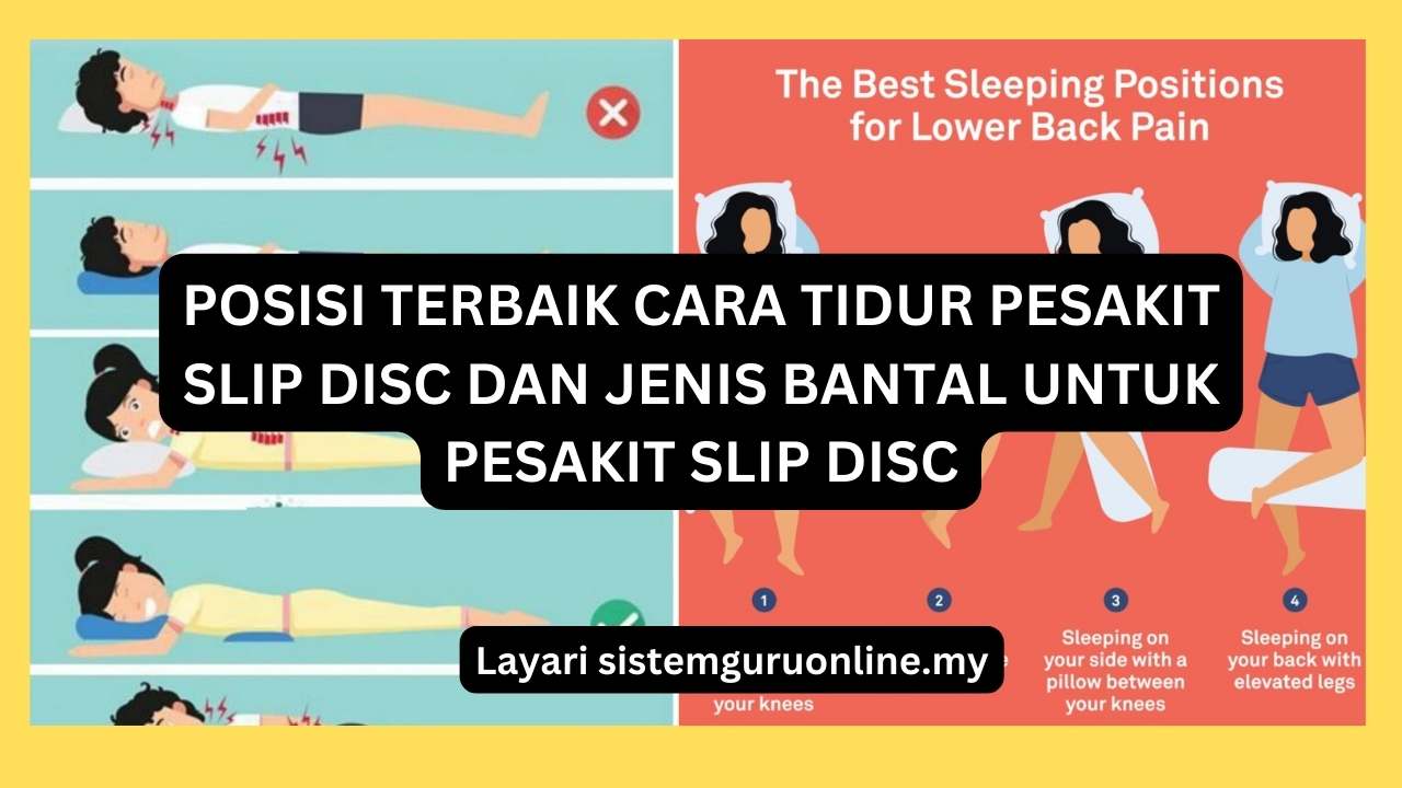 Posisi Terbaik Cara Tidur Pesakit Slip Disc Dan Jenis Bantal Untuk ...