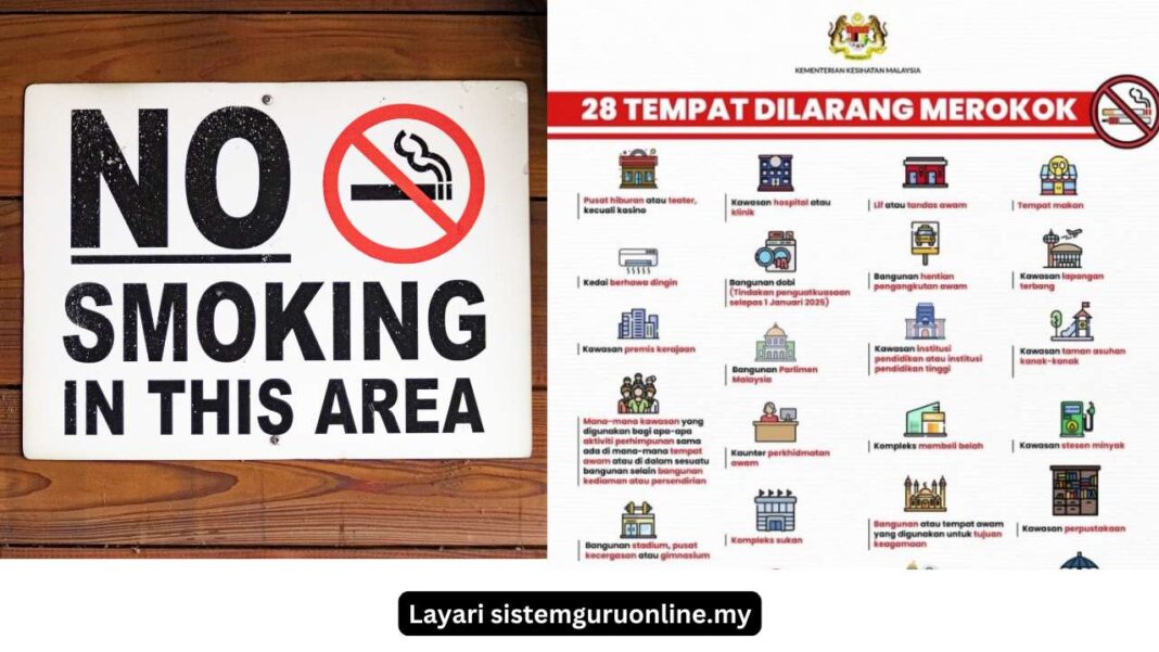 Senarai 28 Tempat Larangan Merokok KKM Terbaru Seluruh Malaysia