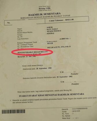 Penerangan Jenis Geran Tanah Di Malaysia