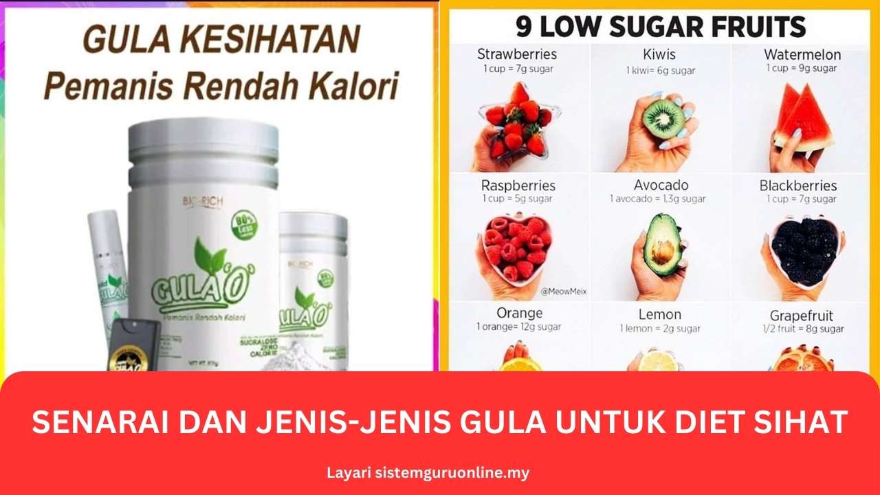 Senarai Dan Jenis-Jenis Gula Untuk Diet Sihat