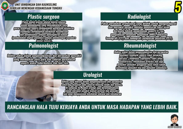 Senarai Dan Jenis Doktor Perubatan Serta Tugas-Tugas
